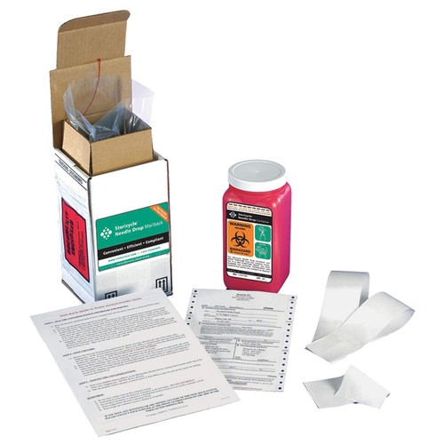 STERICYCLE 1Q1V4 Sharps Mailback System, 1/4 Gal, Red 7436829079522| eBay