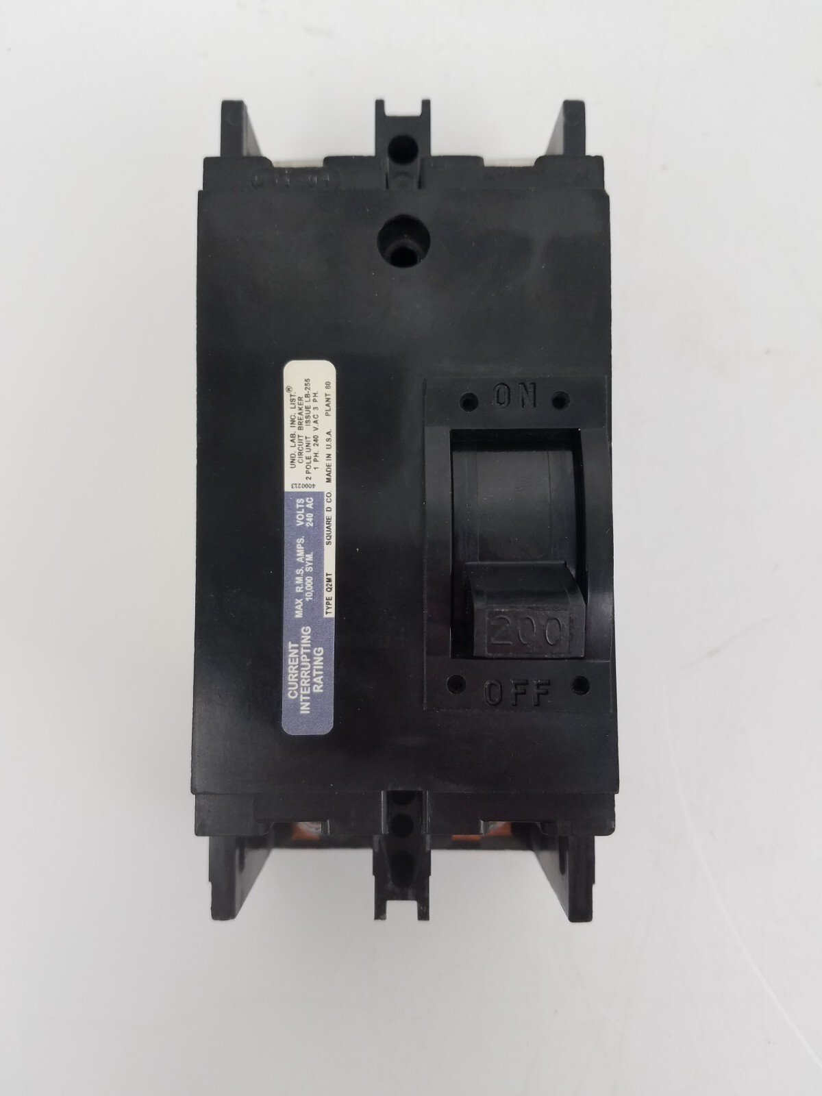 Square D Q2M2200MT 240V Circuit Breaker for sale online | eBay