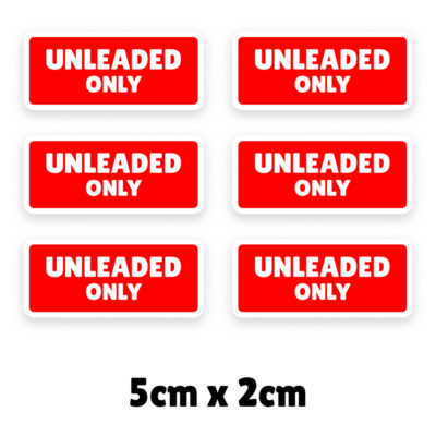 6pcs Unleaded Only Petrol Fuel Car Decal Sticker Waterproof Truck 4WD ...