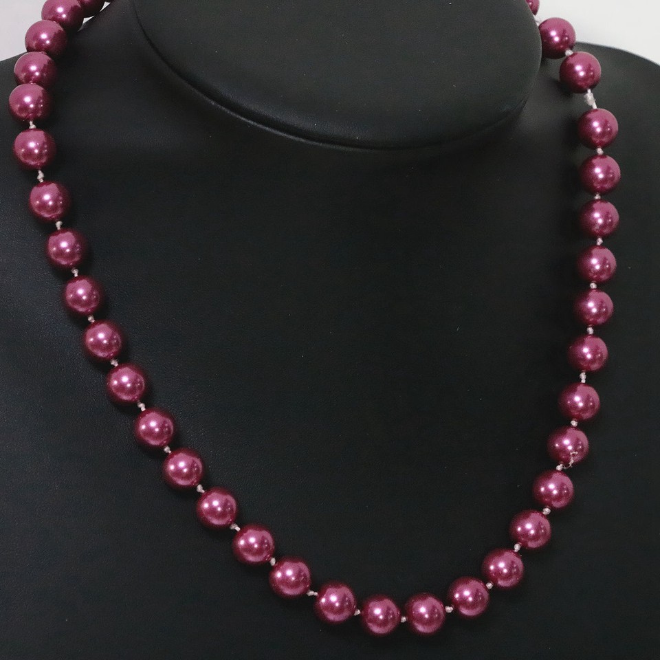 10MM Elegant women red south sea shell pearls round beads fashion ...