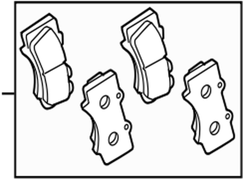 04465-60280 Toyota Pad kit, disc brake, front 0446560280, New Genuine ...