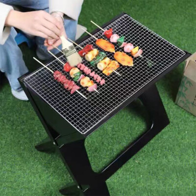 BBQ Barbeque Ash Charcoal Grate Grill Wire Mesh Rack Picnic Cook ...