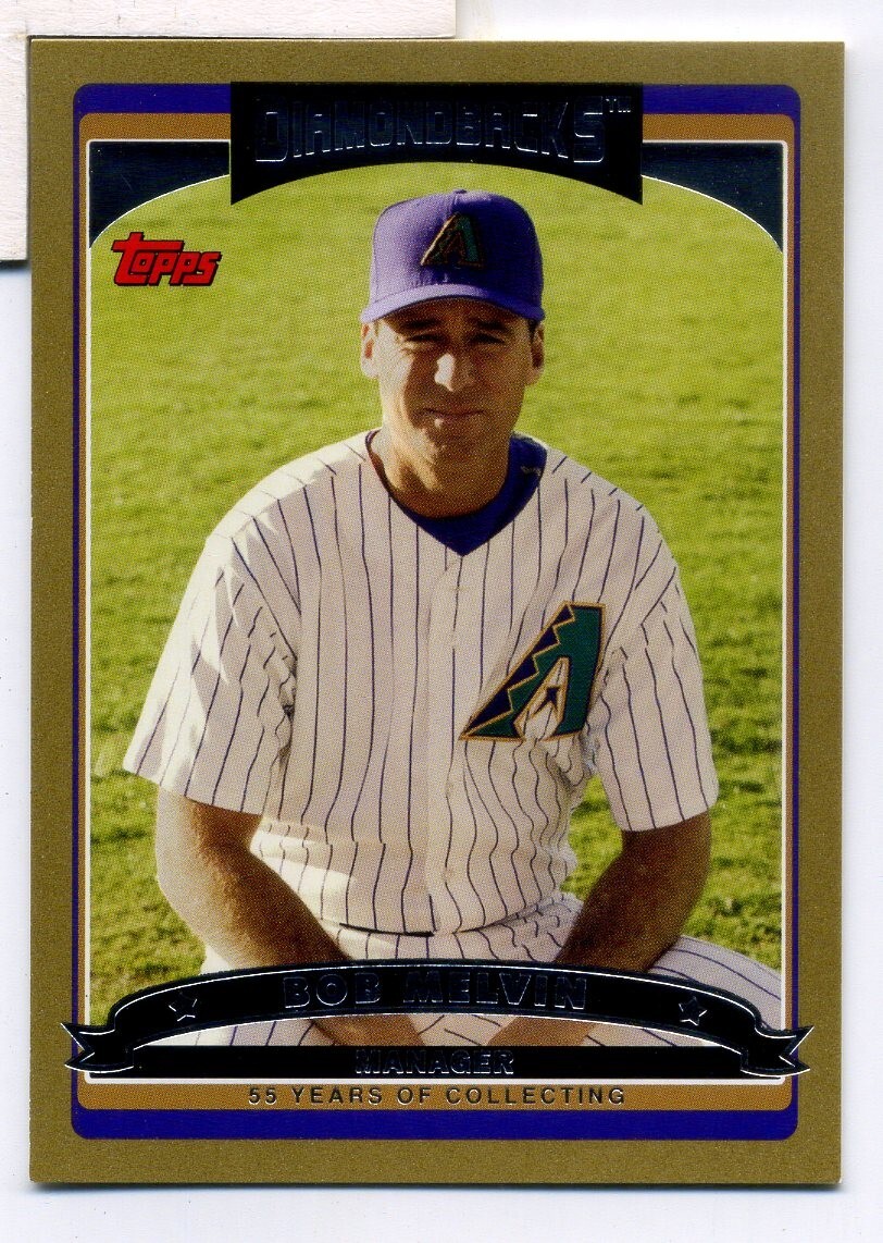 2006 Topps Gold Arizona Diamondbacks Baseball Card #266 Bob Melvin MG ...