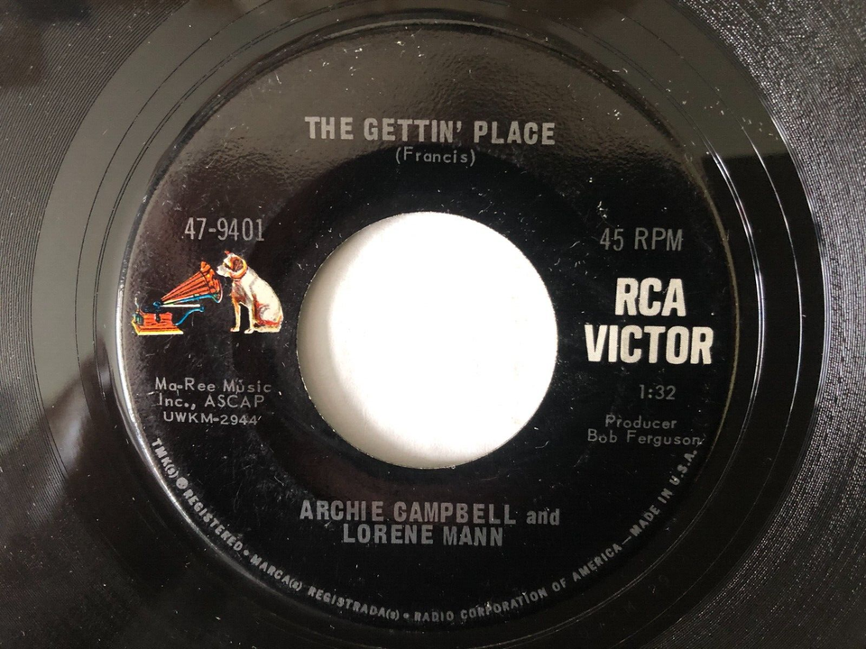 Archie Campbell THE DARK END OF THE STREET 1967 RCA Victor 45 rpm ...