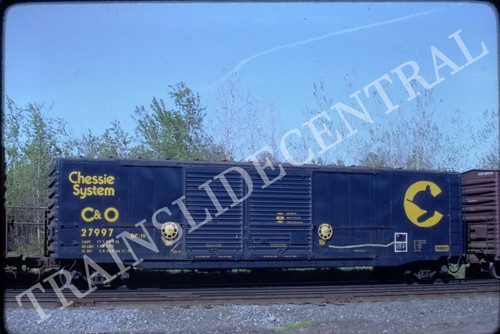 Original train slide C&O Chesapeake and Ohio Chessie boxcar 27997, 1982 ...
