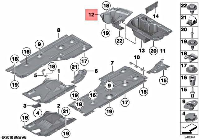 Genuine BMW E84 SUV Underfloor Coating Cover OEM 51752990569 | eBay