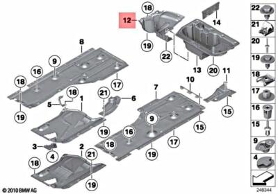 Genuine BMW E84 SUV Underfloor Coating Cover OEM 51752990569 | eBay