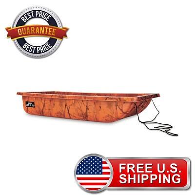 New Shappell Ice Fishing Jet Sled XL, All-Terrain Blaze Camo w/ Tow ...
