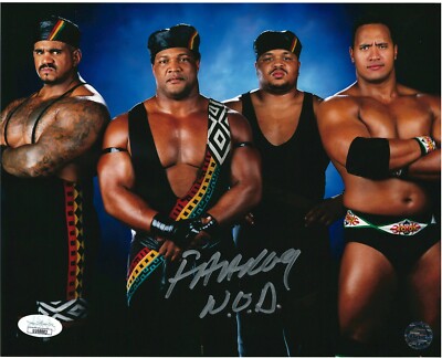 JSA COA Ron "Faarooq" Simmons N.O.D. Auto WWF 8x10 Photo - Nation of ...