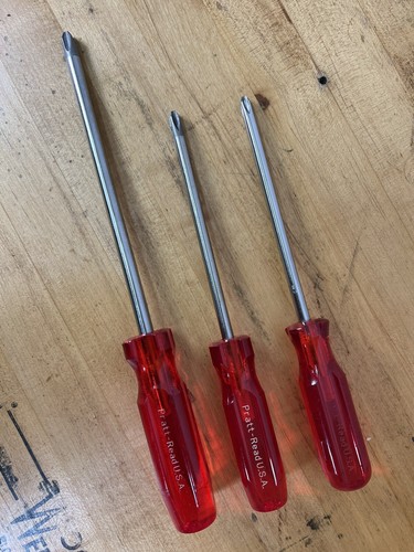 Pratt-Read 3 pc Phillips Screwdriver Lot - 5850 (x2) & 5860 - Made In ...