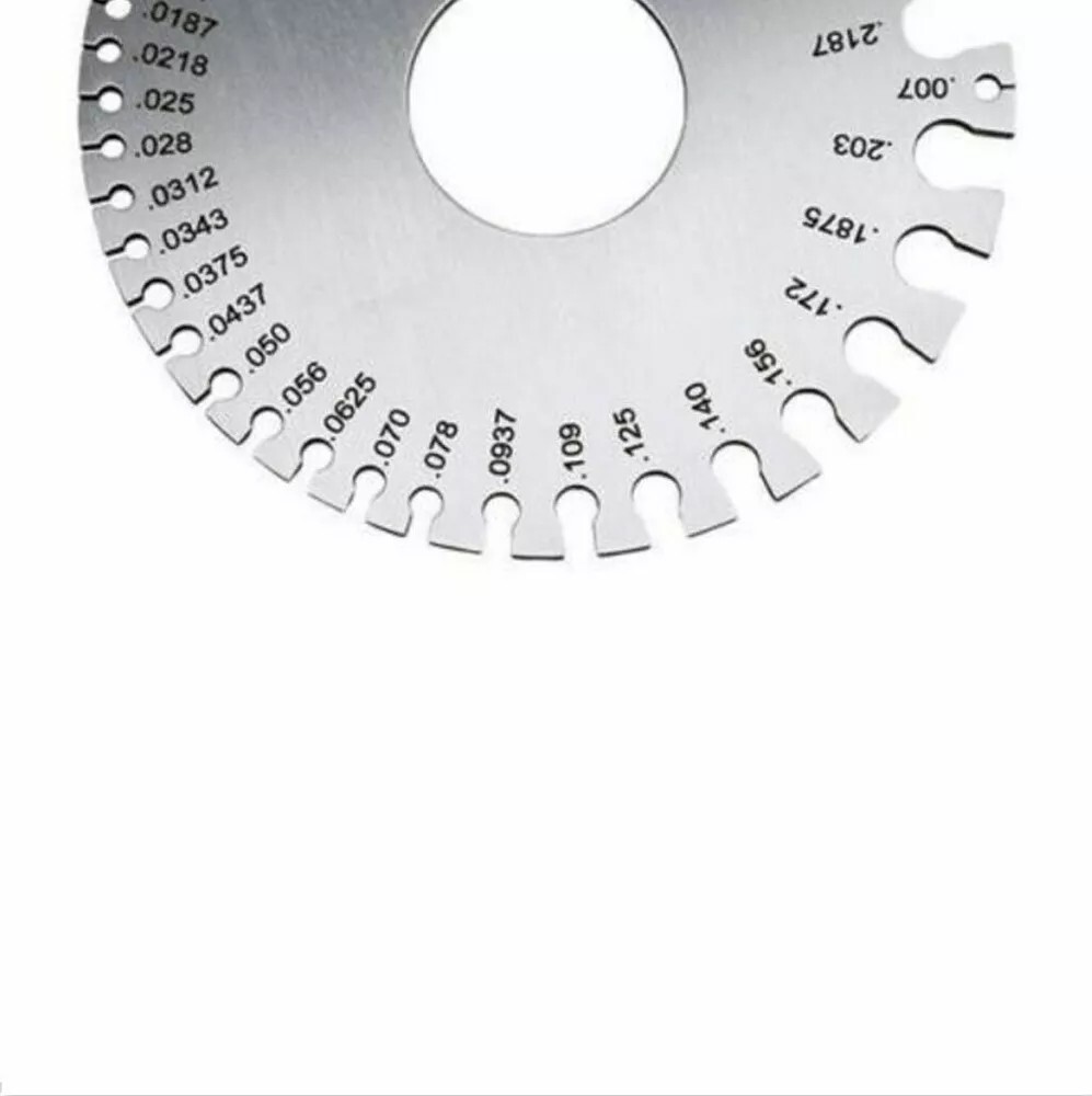 Stainless Steel Round AWG/SWG Wire Thickness Measurer Ruler Gauge ...