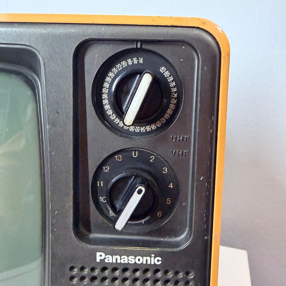 Vintage Panasonic Yellow Portable TV | Retro 1970s Design | VHF/UHF ...