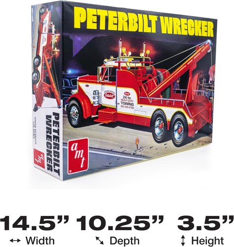 AMT Peterbilt 359 Wrecker Model Kit - 1/25 Scale Buildable Tow Truck ...