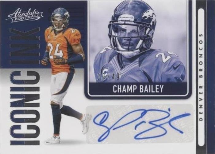 2021 Panini Absolute - Iconic Ink Champ Bailey #II18 /49 (AU) for sale ...