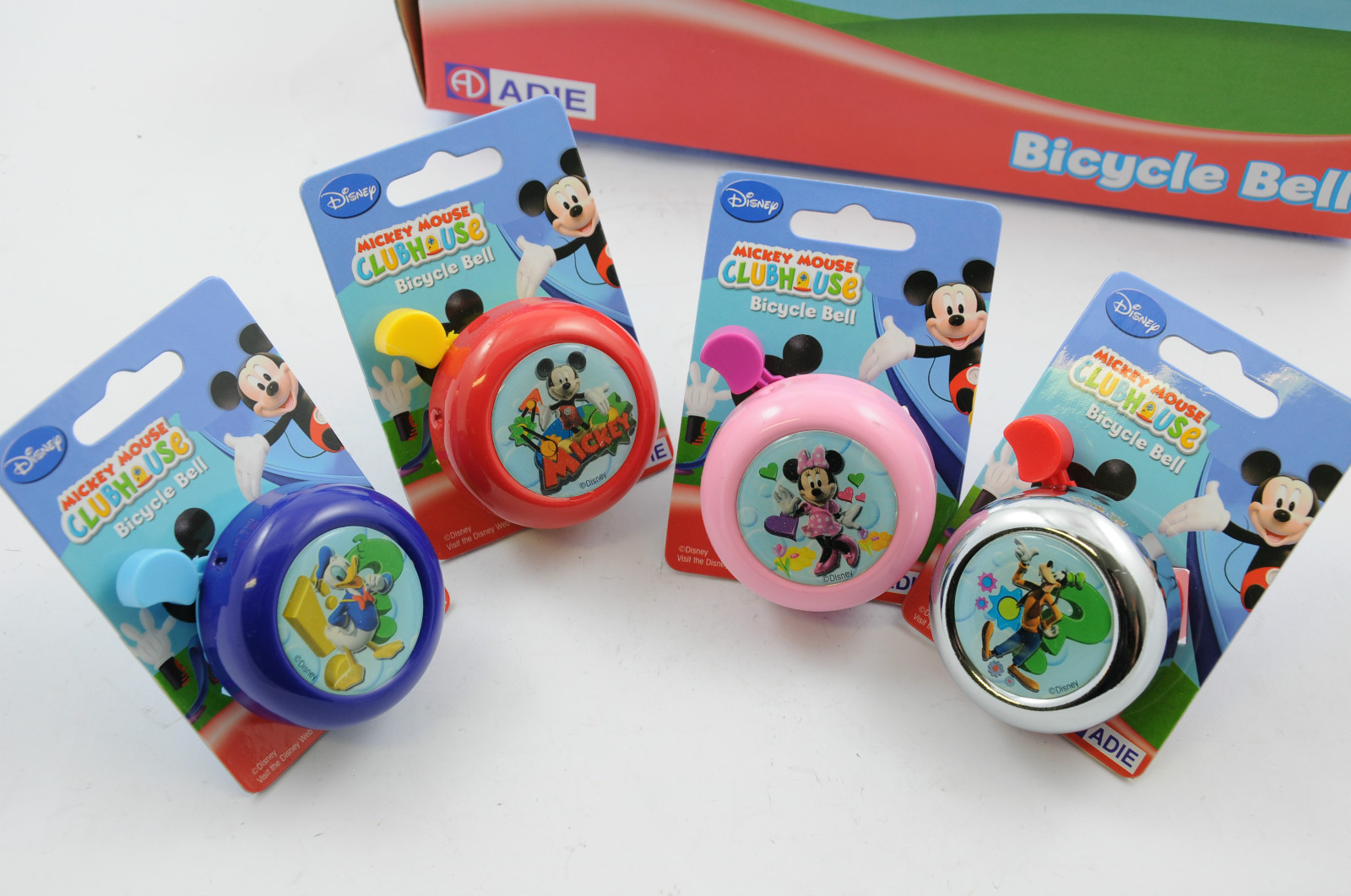 MICKEY MOUSE CLUB HOUSE KIDDIES BIKE BELLS PINK BLUE OR CHROME CYCLE ...