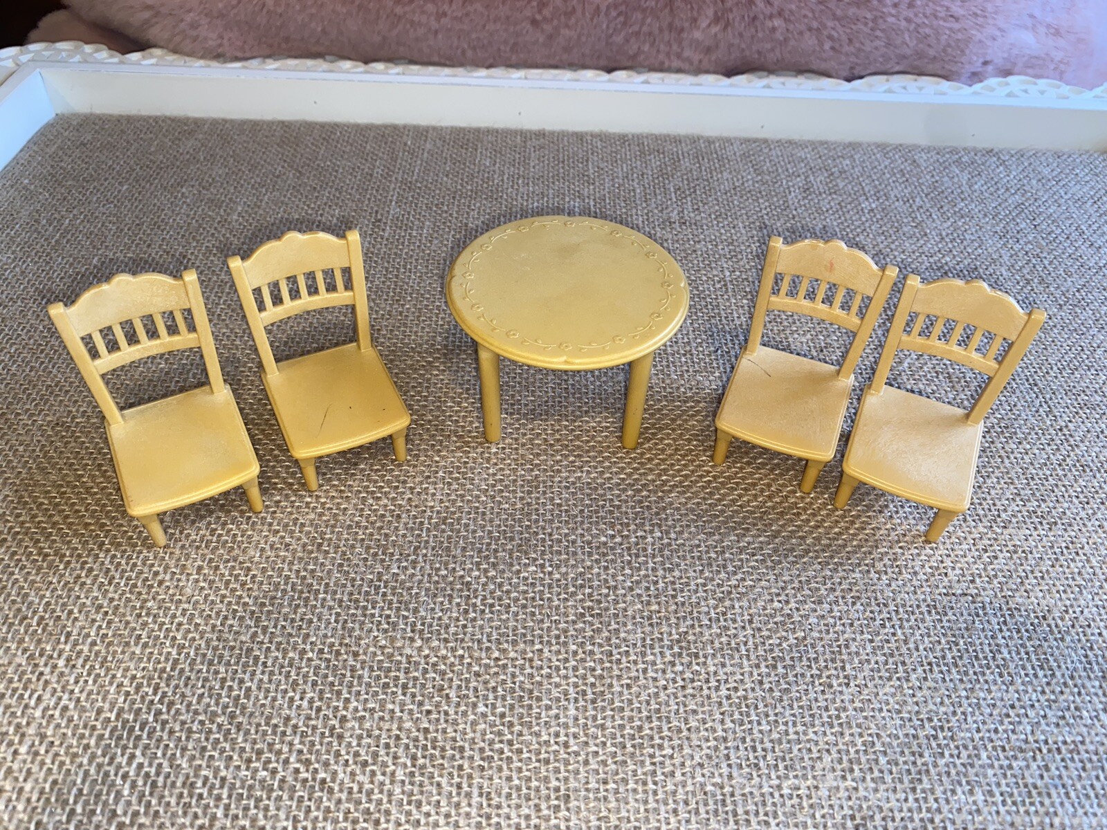 Calico Critters Sylvanian Families Kitchen Dining Room Round Table 4 ...