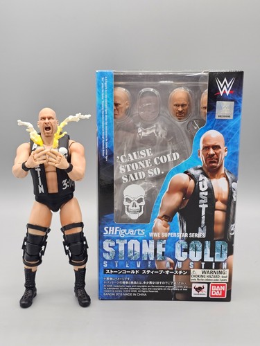 WWF WWE Bandai SH Figuarts Stone Cold Steve Austin VTG Wrestling Figure ...
