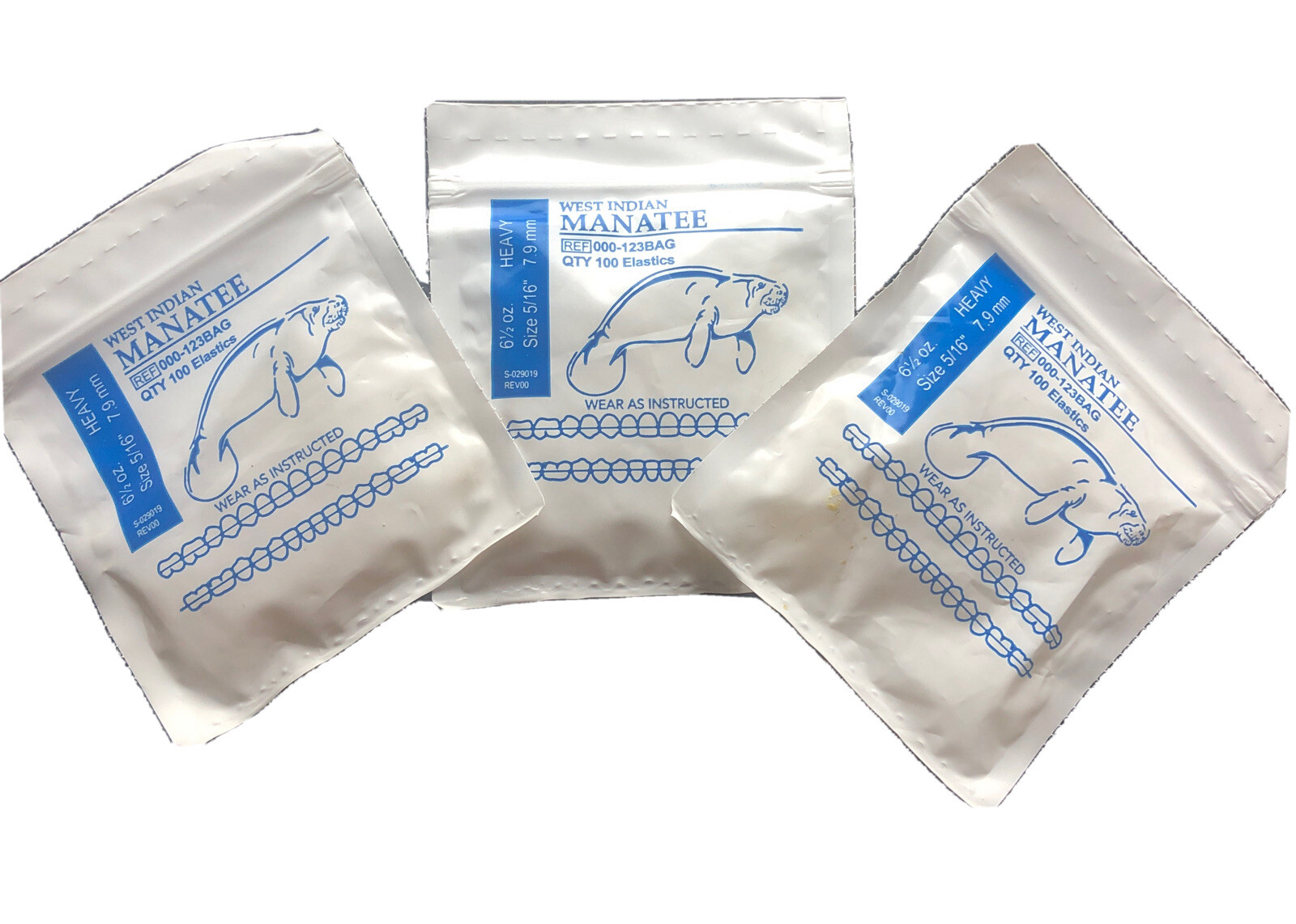 3-American Orthodontics Elastics neon , 6.5 Oz, 5/16" Size - W. Indian ...