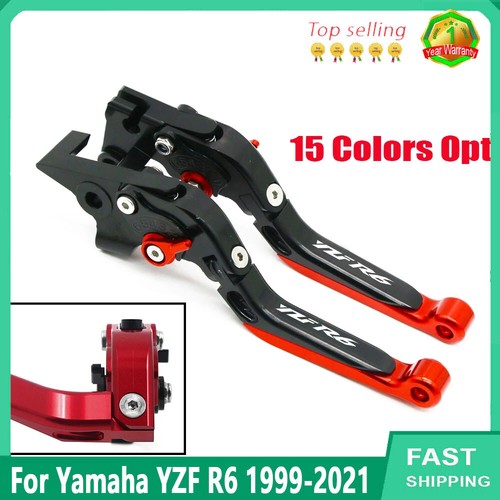 New For Yamaha YZF R6 1999-2021 CNC Adjustable Folding Extending Brake ...
