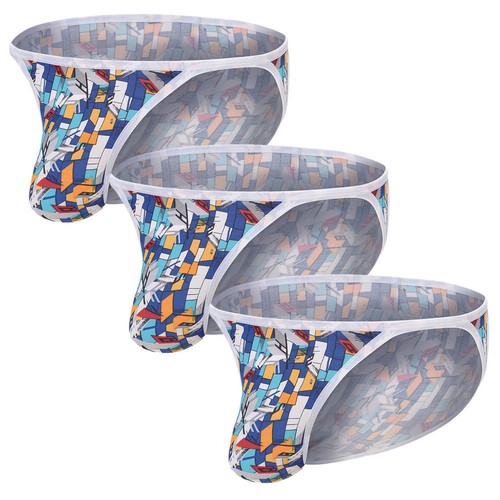 3-Pack Men's Briefs Breathable Underwear Cartoon Print Comfortable ...