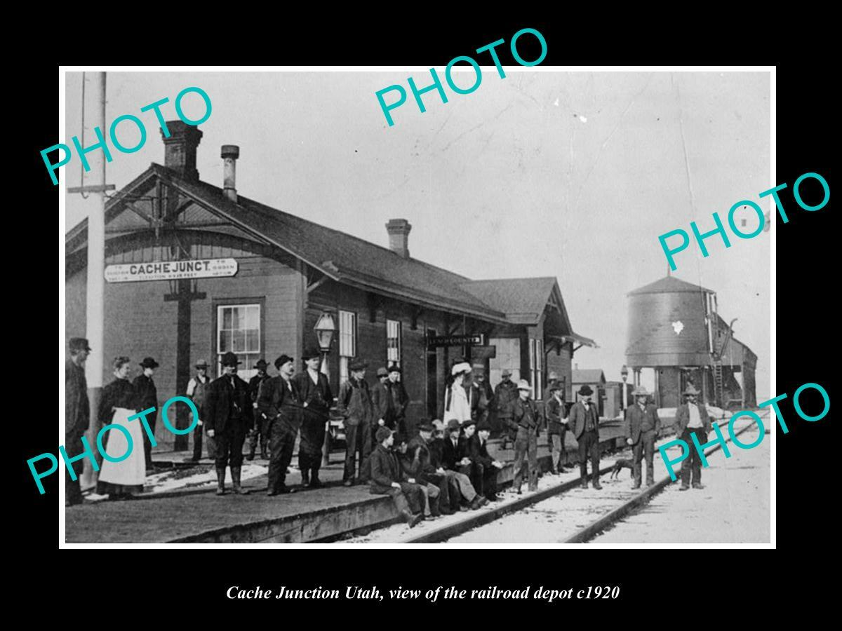 OLD 8x6 HISTORIC PHOTO OF CACHE JUNCTION UTAH THE RAILROAD DEPOT ...