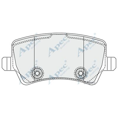 Brake Pads Set Rear PAD1857 Apec 1426143 LR027129 30671574 1426144 ...