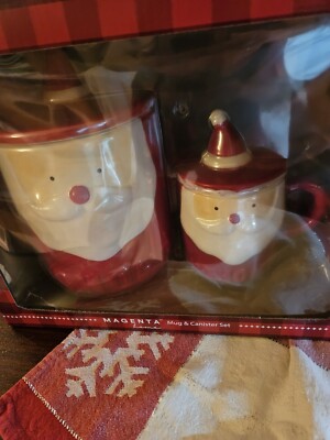 Magenta Home Ceramic Santa Canister and Mug Set | eBay