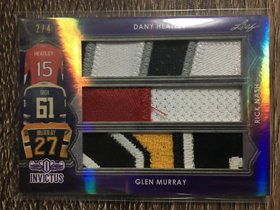 Heatley, Nash & Murray 2017-18 Leaf Invictus Triple Patch SP #2/4 C'D ...