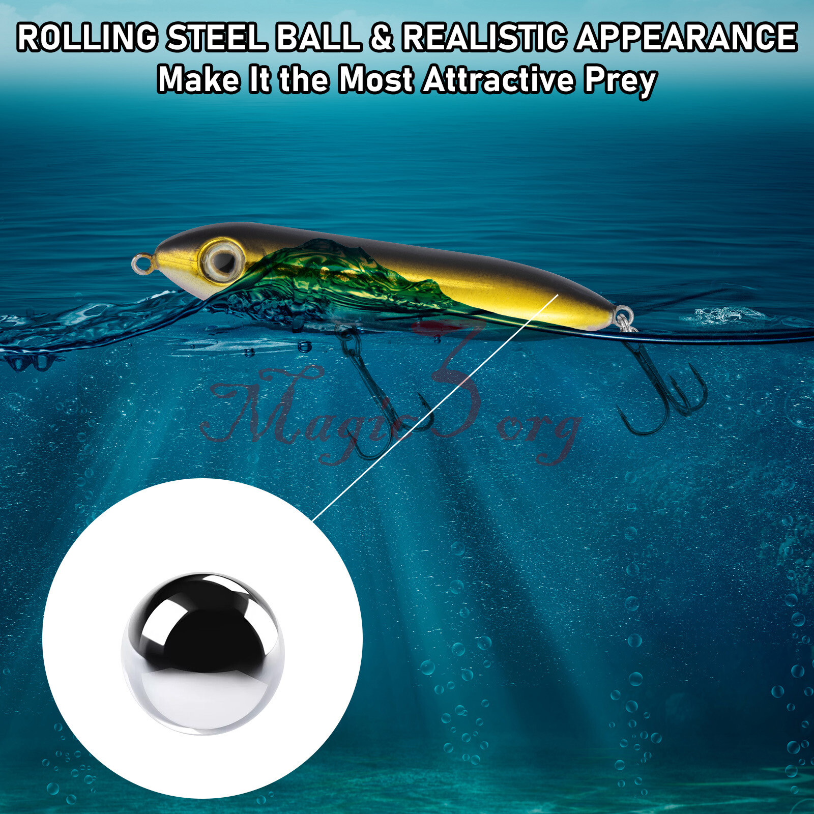 5pcs Saltwater Fishing Lures Kit Topwater Twitch Bait Walk-The-Dog Lure ...