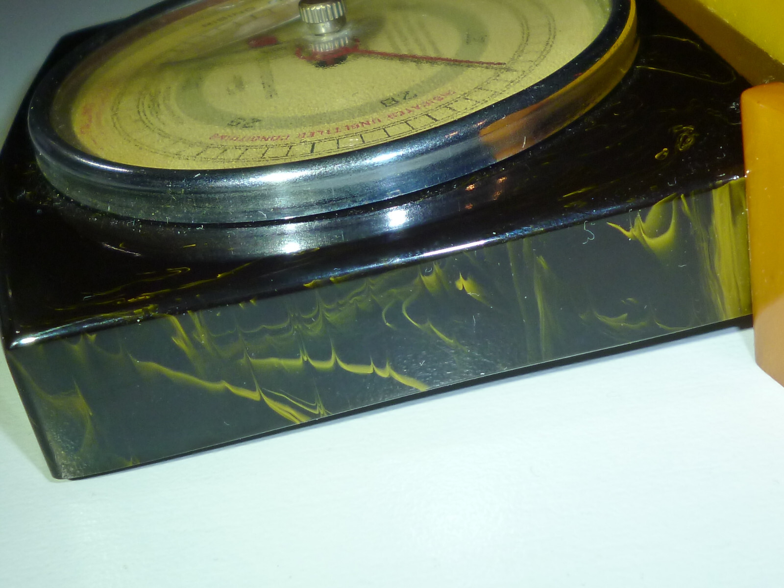 VINTAGE ART DECO CATALIN BAKELITE TAYLOR BAROGUIDE BAROMETER MACHINE ...