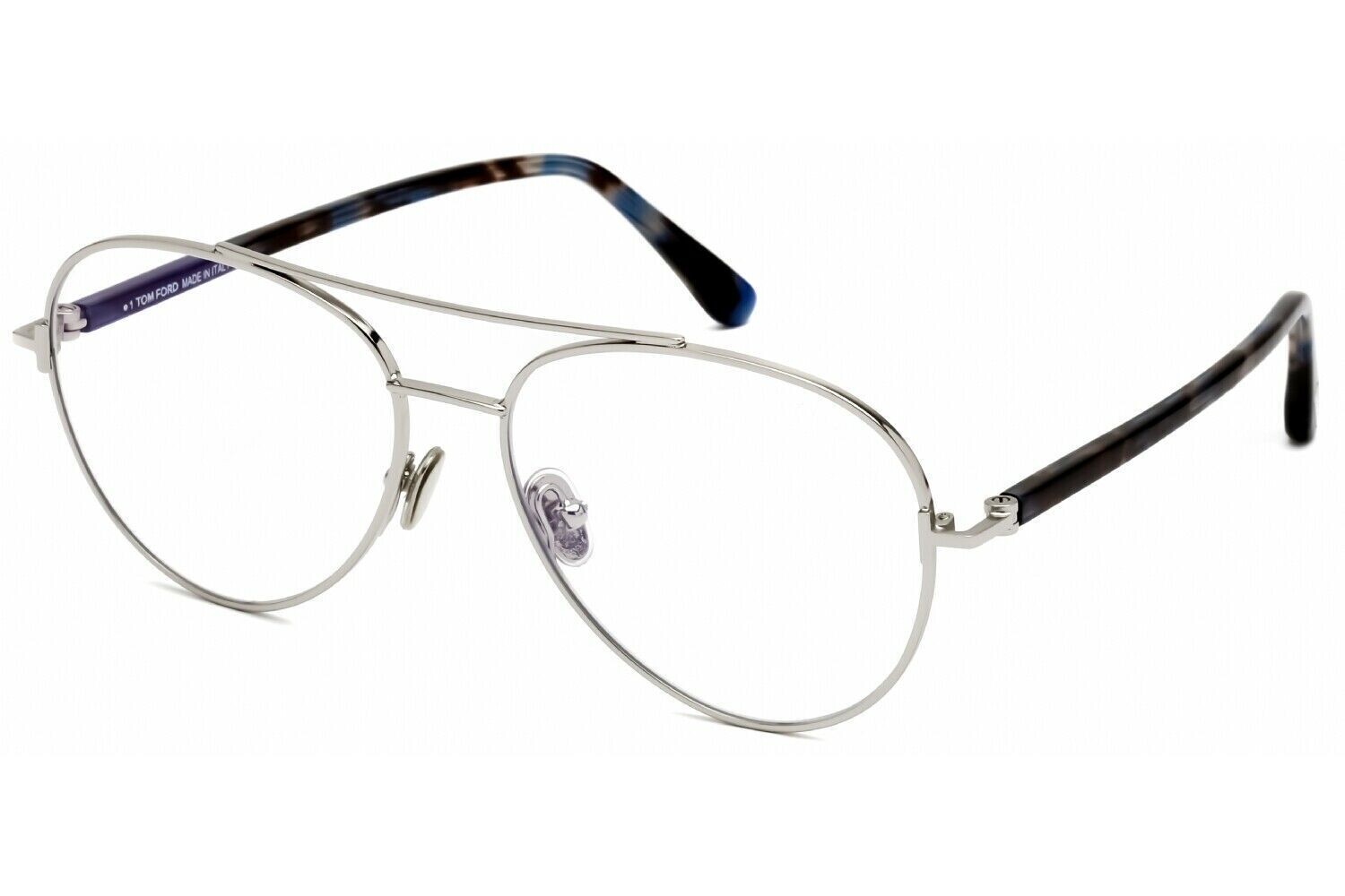 Tom Ford TF5684-B 016 Silver Metal Aviator Optical Eyeglasses Frame 55 ...