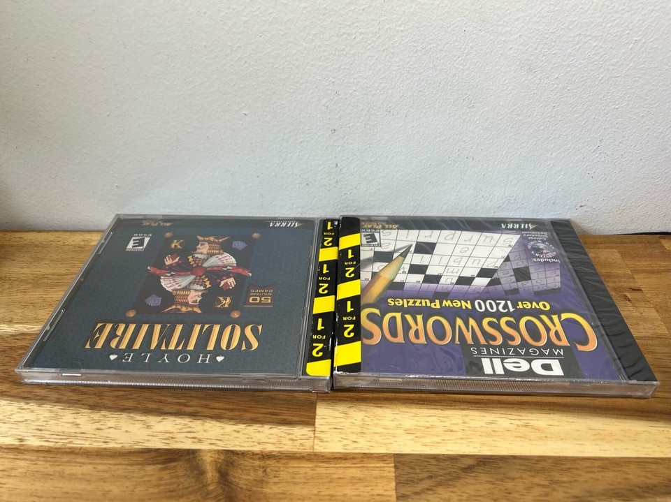 (New/Sealed) Hoyle Solitaire & Dell Magazines Crosswords Bundle (PC/MAC ...