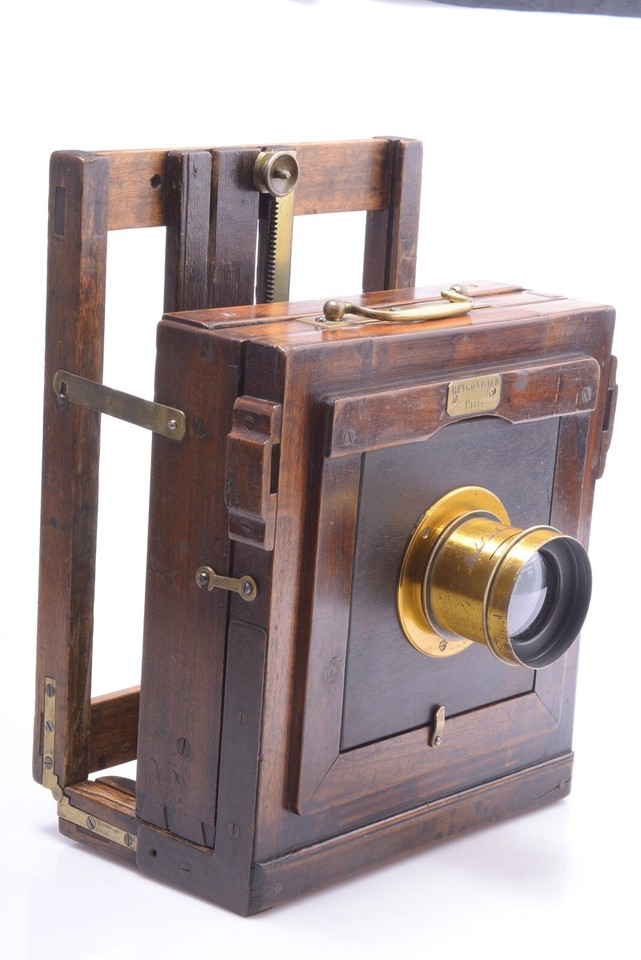 REYGONDAUD 18X18CM WET PLATE CAMERA W/ STEINHEIL 48MM GRUPPEN ...