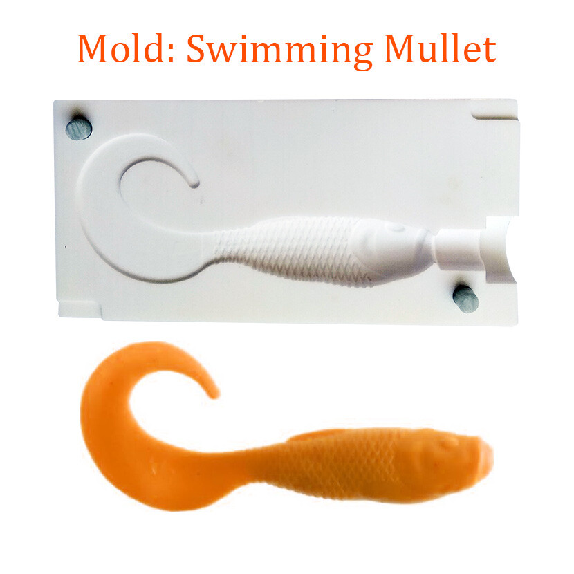 Mold Swimming Mullet Soft Plastic Fishing Lure Bait Making 3.5" | eBay
