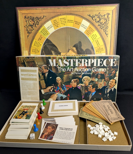 Vintage Masterpiece The Art Auction Board Game 1970 Parker Brothers ...