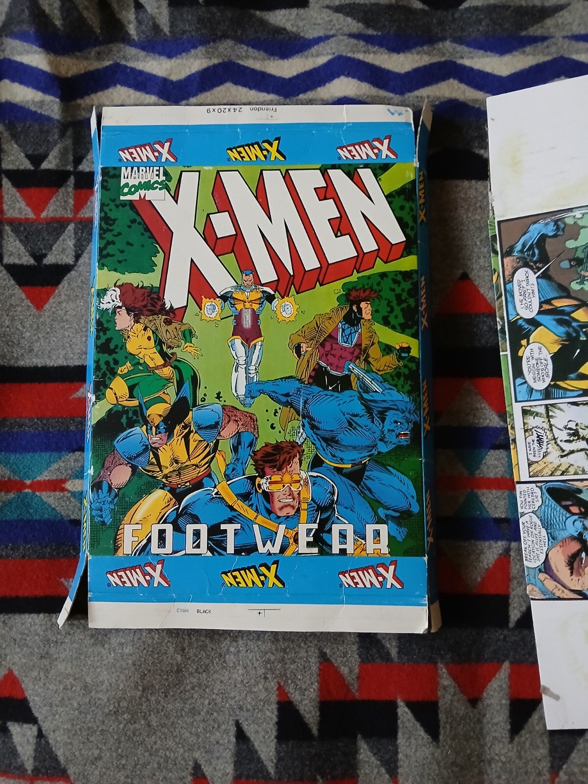 Rare Marvel Xmen Shoes 1993 BOX ONLY Wolverine Mutant… - Gem