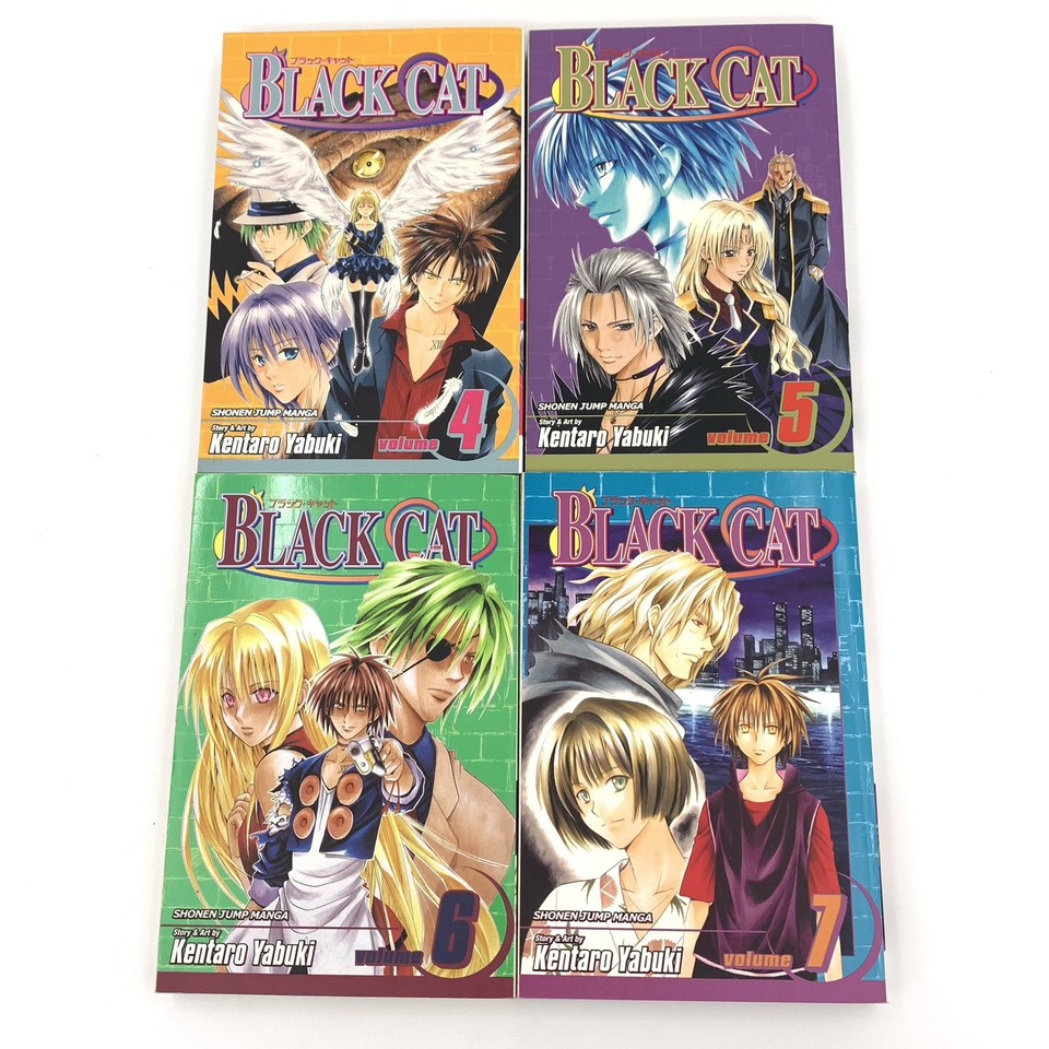 Black Cat Manga Volumes 1-7 English Kentaro Yabuki Shonen Jump Viz ...