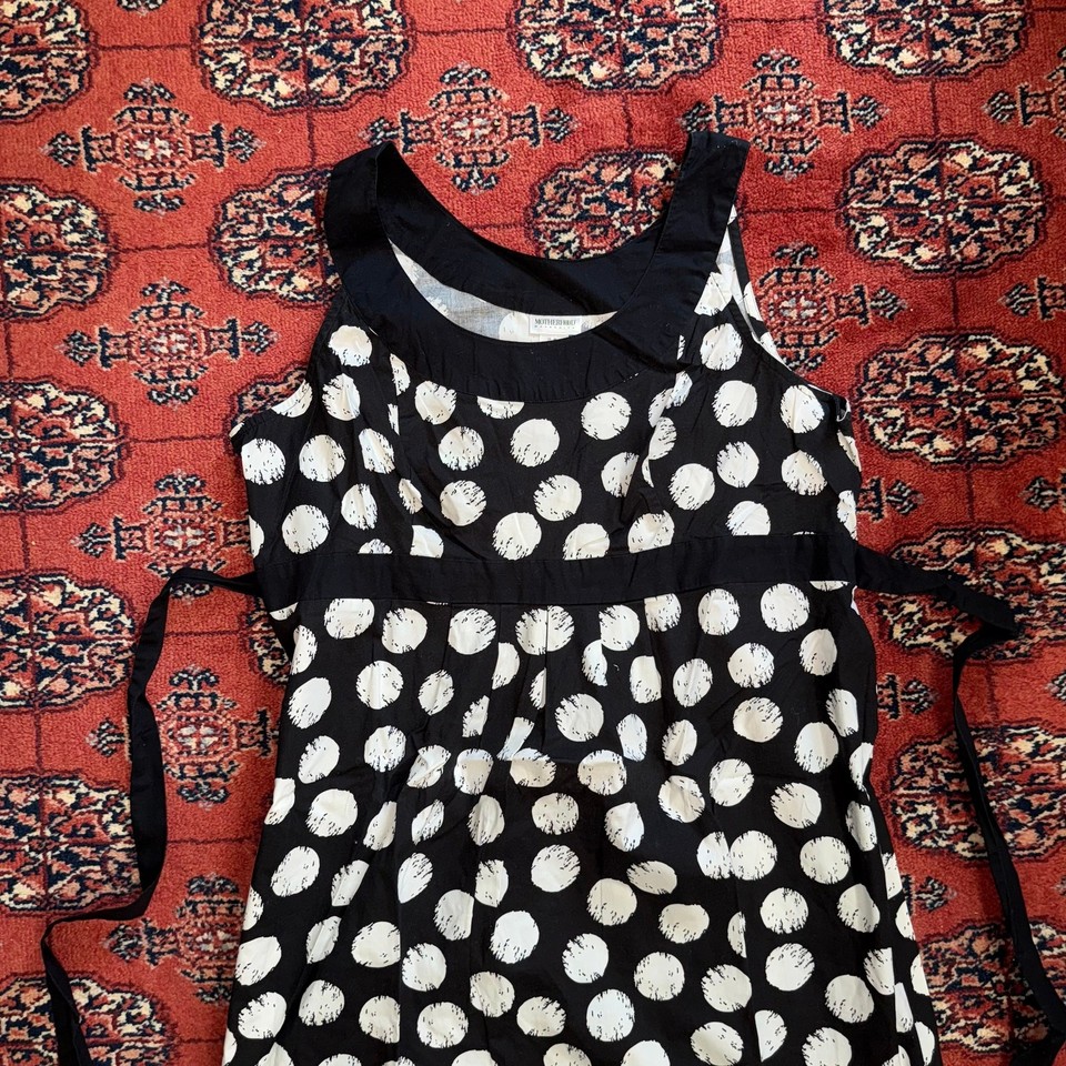 Motherhood Maternity XL Black Circle Print Pullover Dress with Sash | eBay