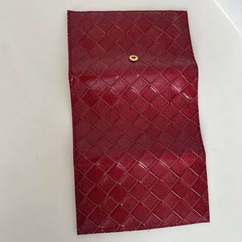 ESTEE LAUDER TRIFOLD WOVEN WALLET WITH MIRROR COLOR RED | eBay