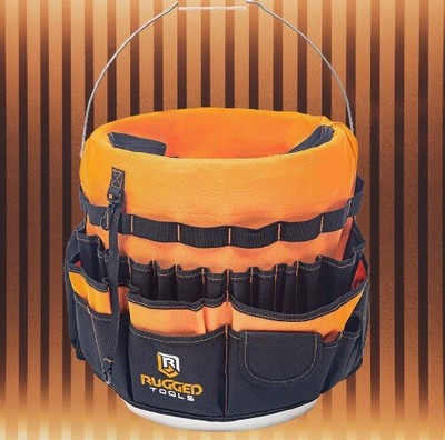 Rugged Tools Bucket Tool Organizer - 64 Pocket Bucket Caddy for 5 ...