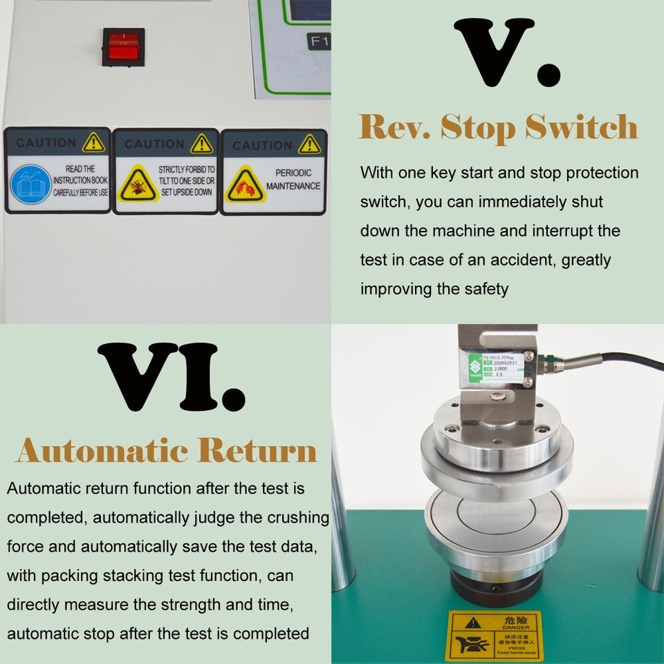 Cardboard Compression Strength Tester with Printing Function 110V 60Hz ...