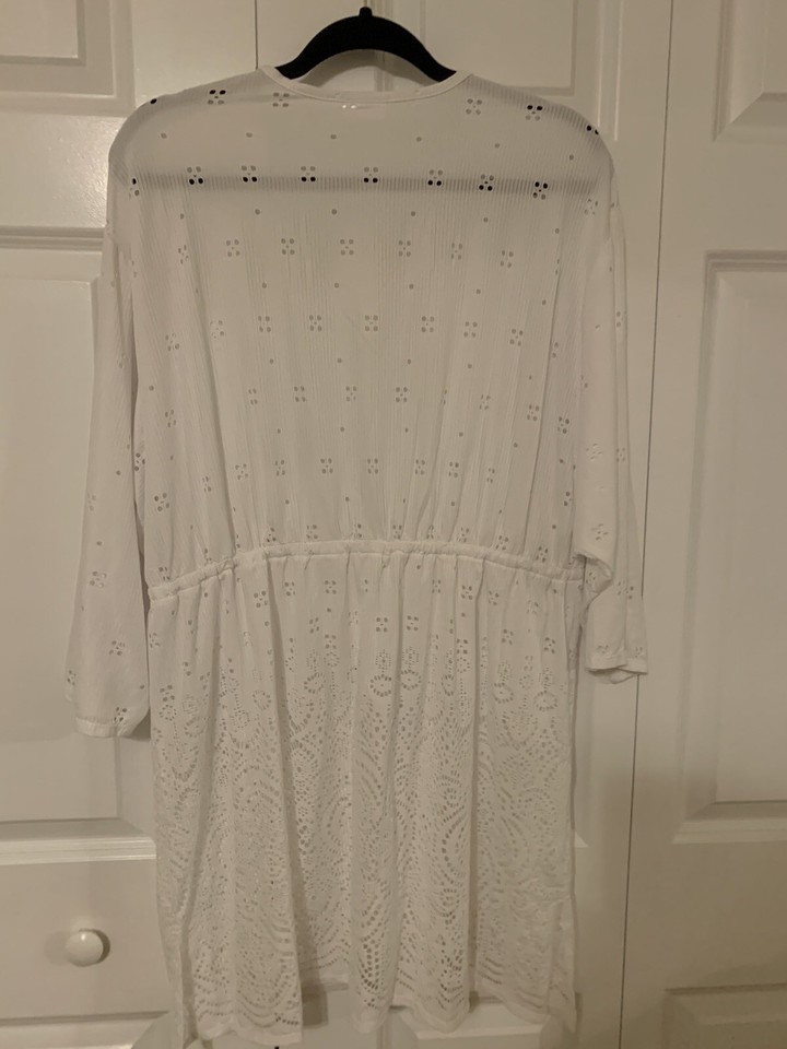 Dotti Swimsuit Cover Up White Tie Belt Sz L | eBay