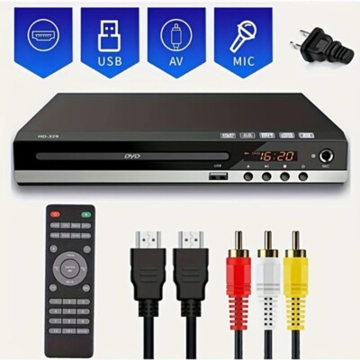 DVD DIVX CD MP3 Player ALL REGION FREE USB Player HD 1080p (HD) Brand ...