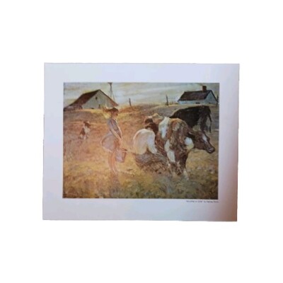 Harvey Dunn Milking A Cow Print | eBay