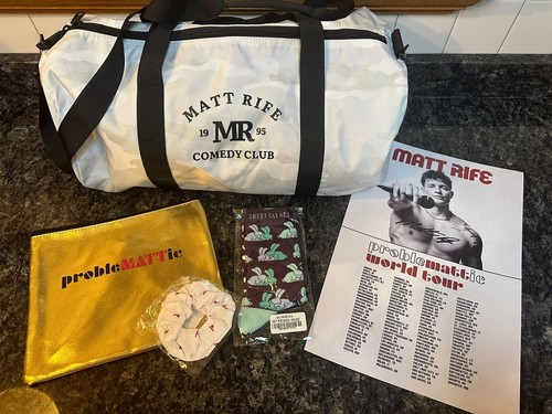 Matt Rife VIP NEW 2024 white Camo duffle Bag | eBay