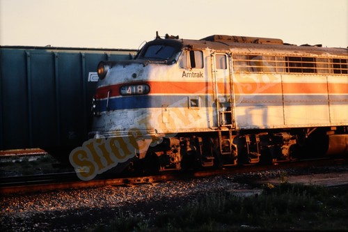 Vtg 1979 Train Slide 418 AMTK Amtrak Engine X4L089 | eBay