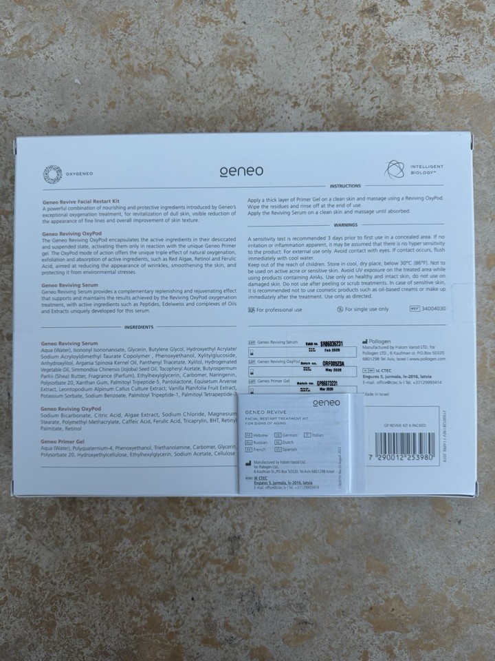 Geneo Revive Facial Pods For Oxygeneo Facial CO2 therapy Machine EXP 2/ ...