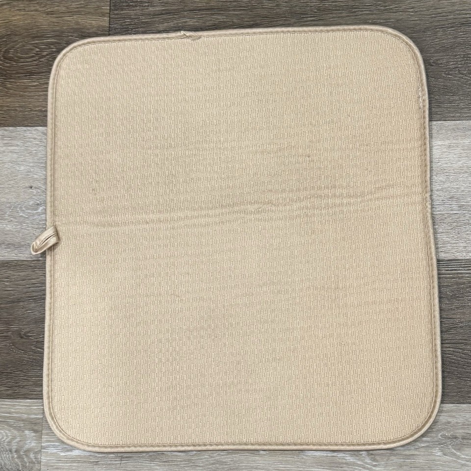 Kitchen Microfiber Dish Drying Mat 16"x17" SEASHELLS Beige Sea Life in ...