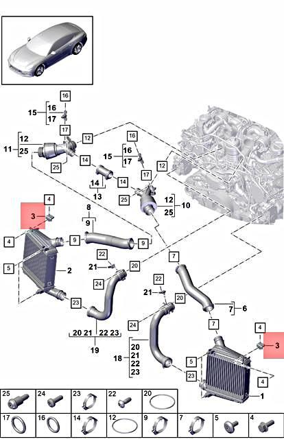 Genuine PORSCHE Panamera 971 Bracket For Charge Air Cooler 971145842 | eBay