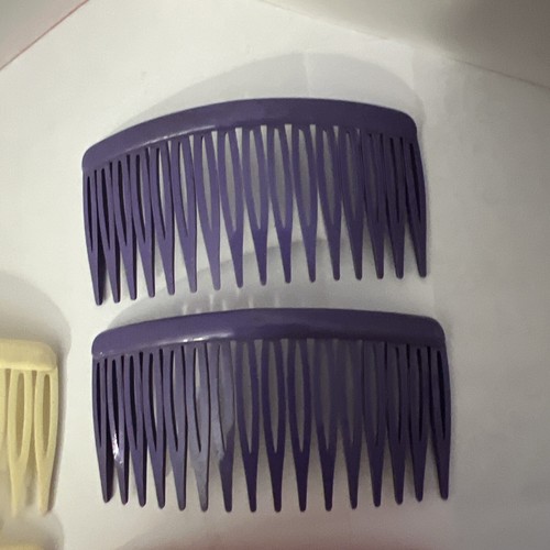 Lot of 3 pairs Vintage Side Hair Combs Goody USA Big Hair 80s Purple ...